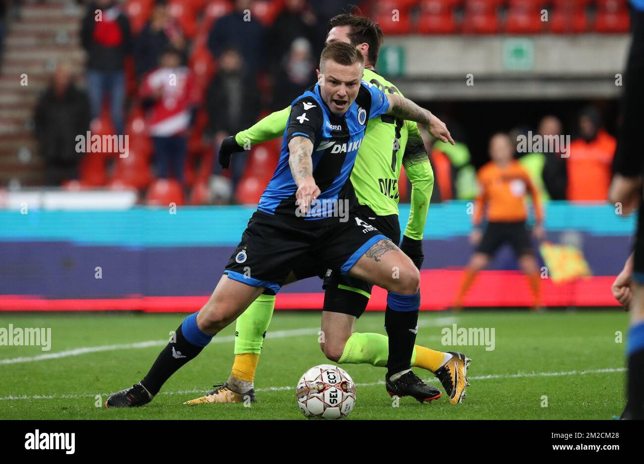 Club's Jordi Clasie and Standard's Duje Cop fight for the ball during a ...