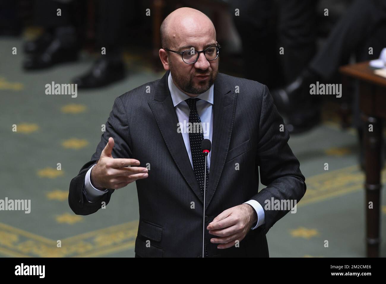Belgian Prime Minister Charles Michel pictured during a plenary session ...