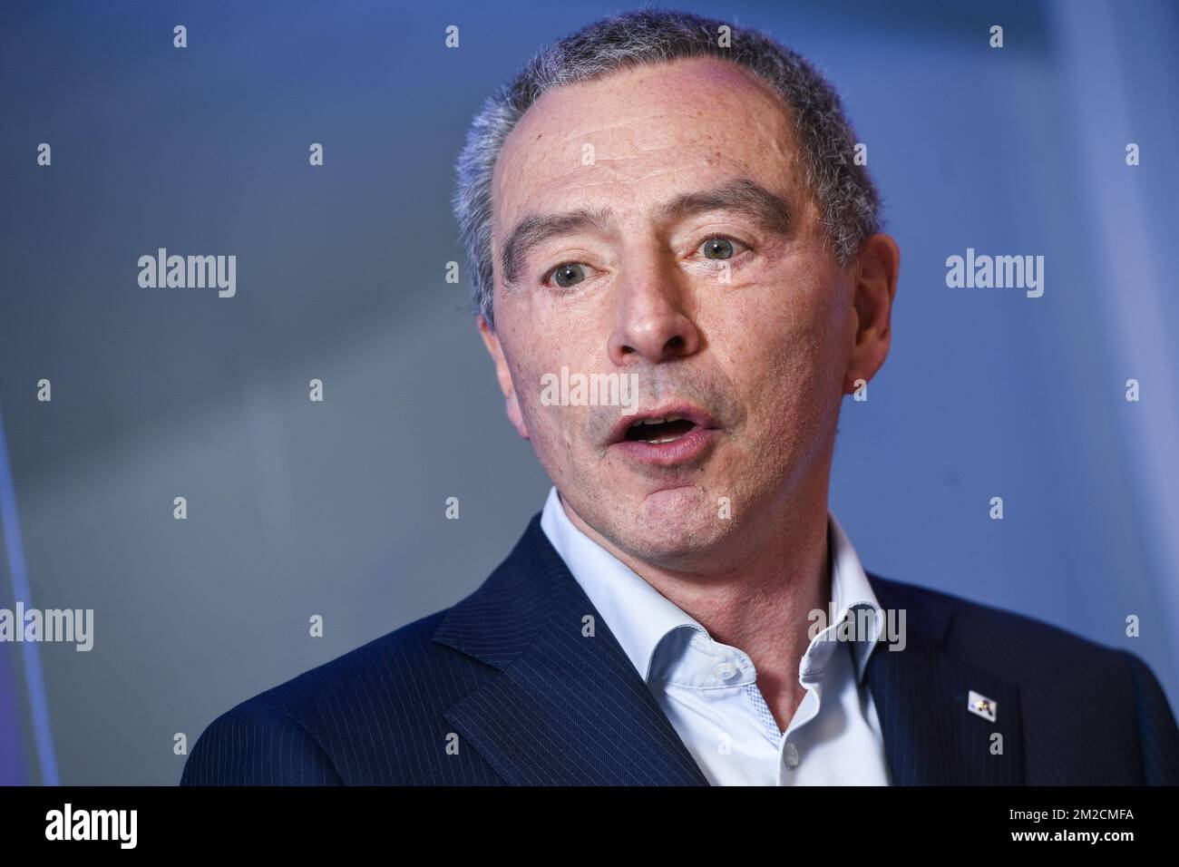 Agoria CEO Marc Lambotte pictured during a press conference of the ...