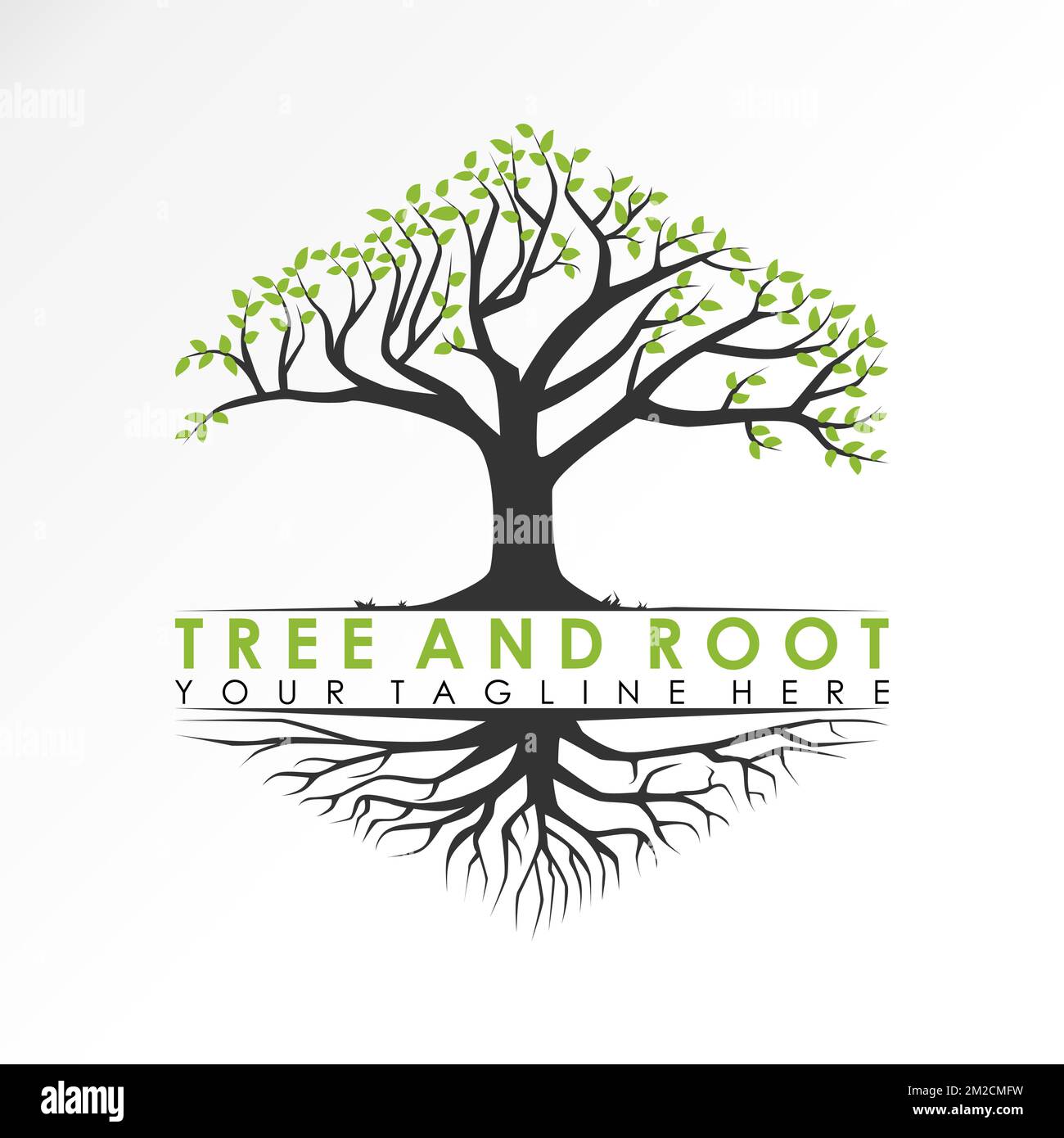 Tree and root in hexagon shape graphic icon logo design abstract ...