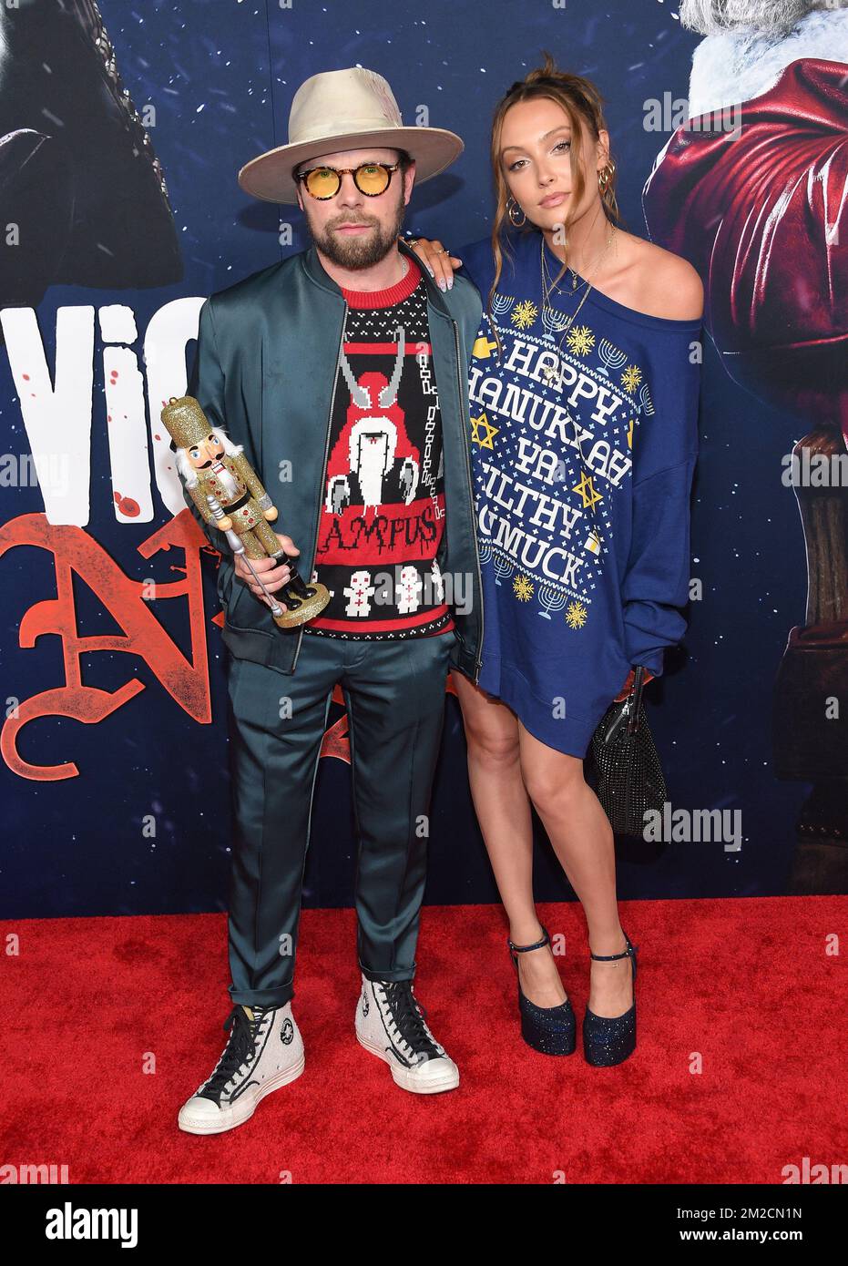 Brendan Fletcher and Sara Thompson arriving to the ‘Violent Night’ Los ...