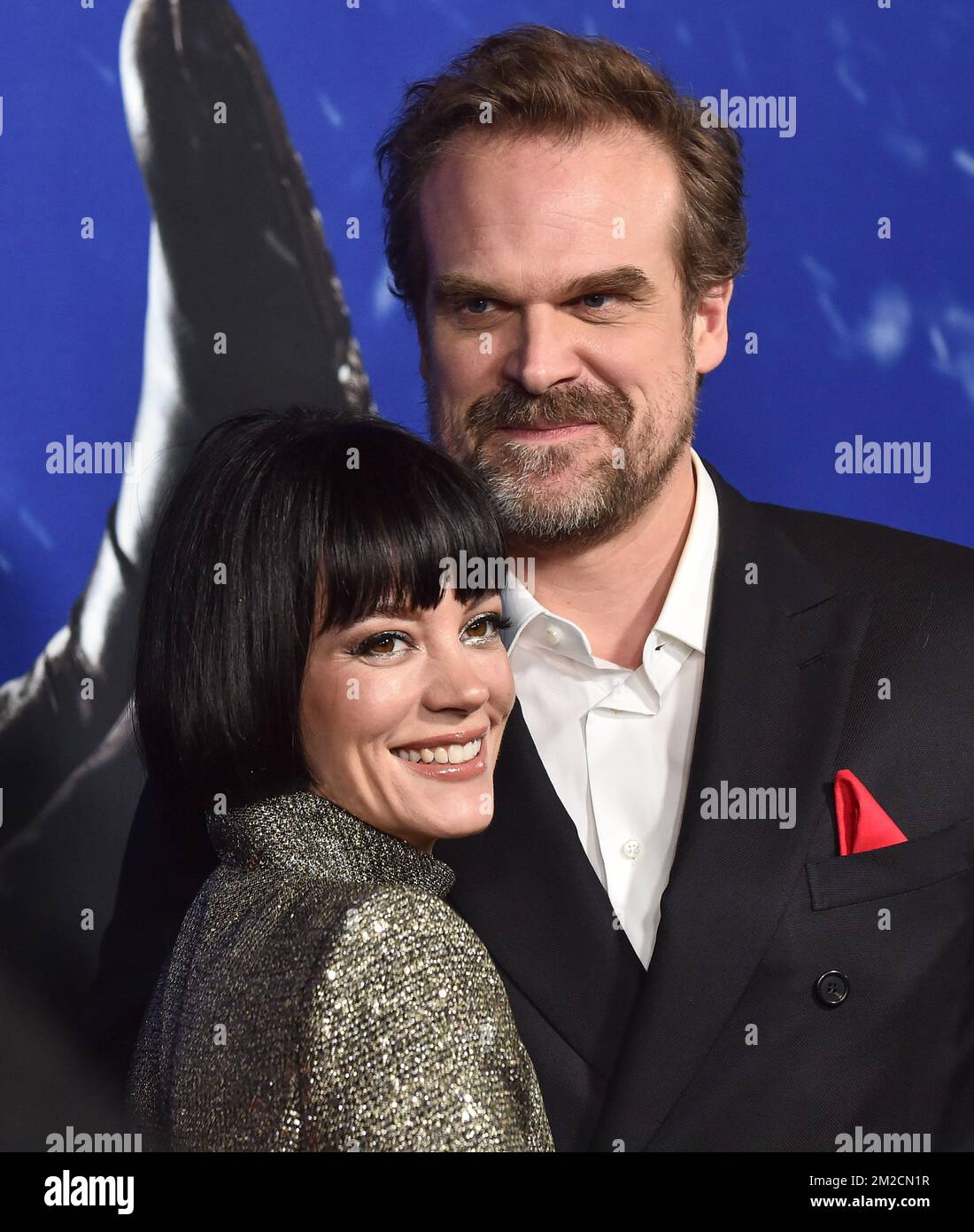 Lily Allen and David Harbour arriving to the ‘Violent Night’ Los ...