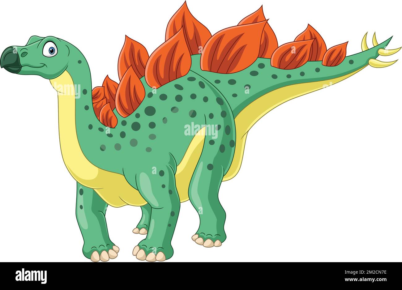 Cartoon stegosaurus on white background Stock Vector Image & Art - Alamy