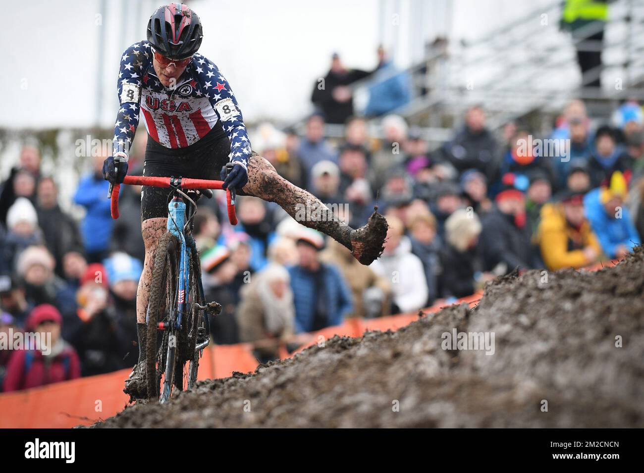 US Katie Compton pictured in action during the women Elite race at the ...