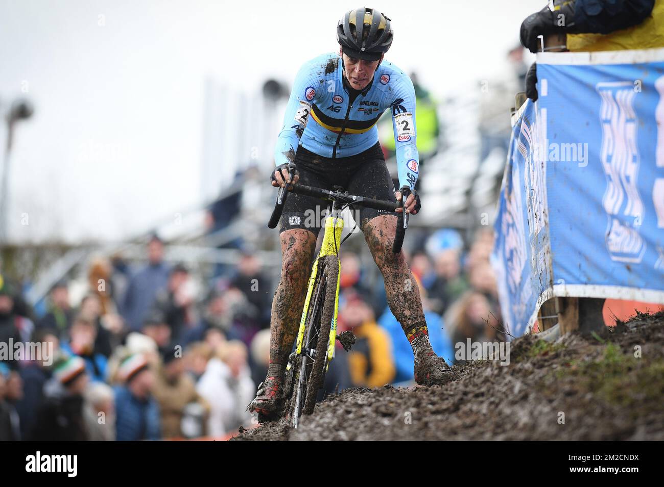 Belgian Ellen Van Loy pictured in action during the women Elite race at ...
