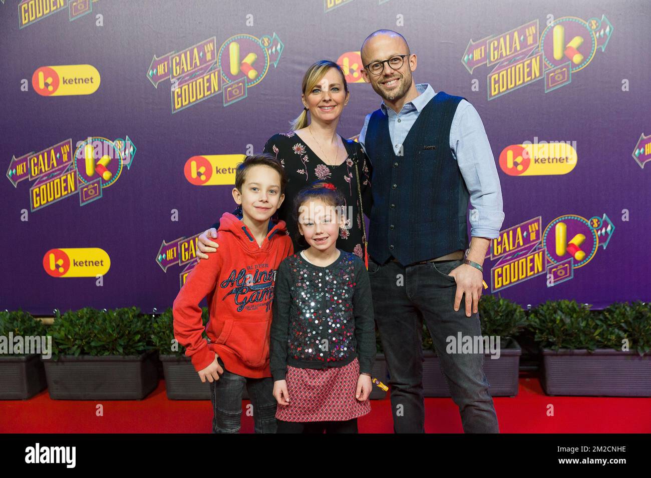 Staf Coppens and family pictured during the 'Gala van de Gouden K's ...