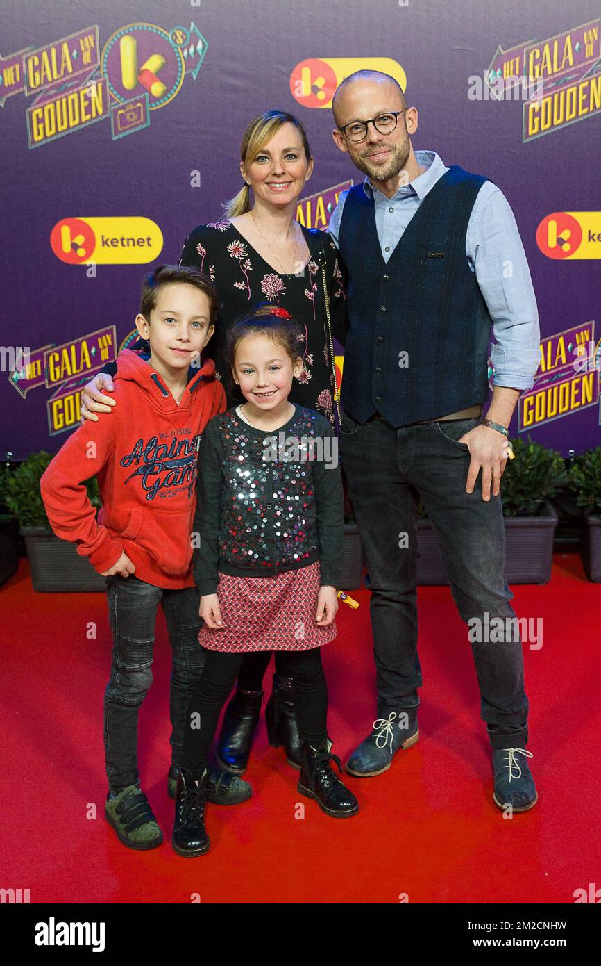 Staf Coppens and family pictured during the 'Gala van de Gouden K's ...