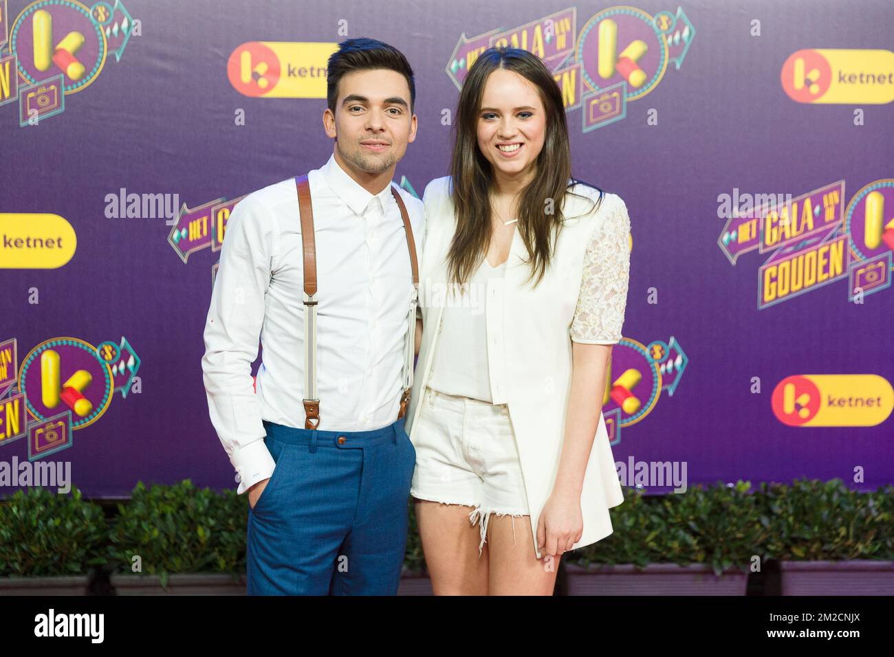 actor Mathias Vergels and actress Moora Vander Veken pictured during ...