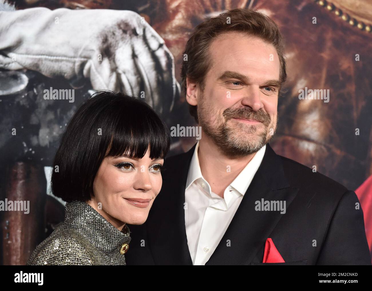 Lily Allen and David Harbour arriving to the ‘Violent Night’ Los ...