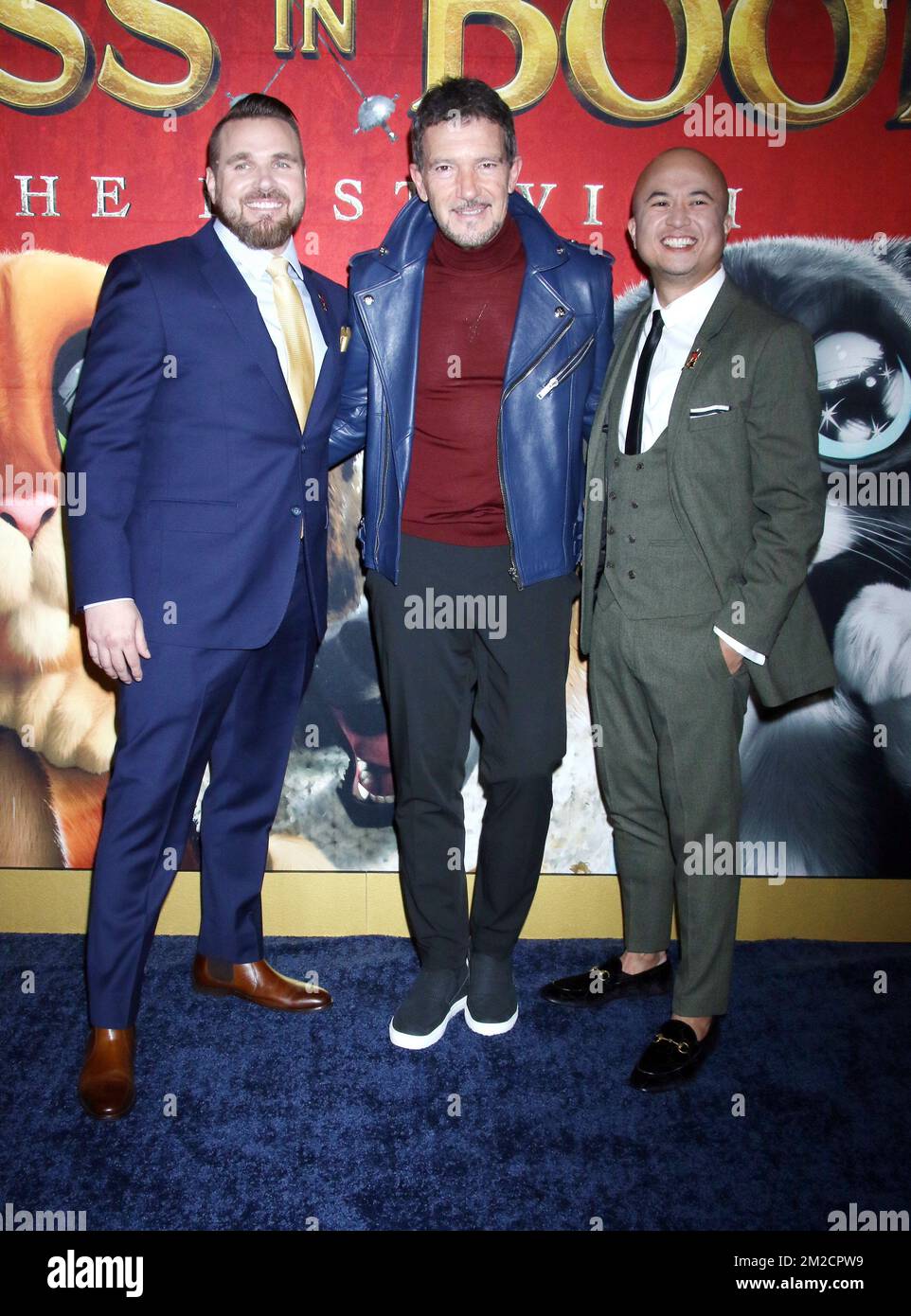 New York, NY, USA. 13th Dec, 2022. Joel Crawford, Antonio Banderas, and ...