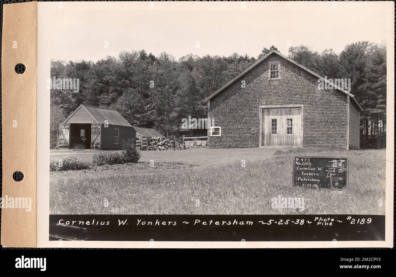 Cornelius W. Yonkers, barn and garage, Petersham, Mass., May 25, 1938 ...