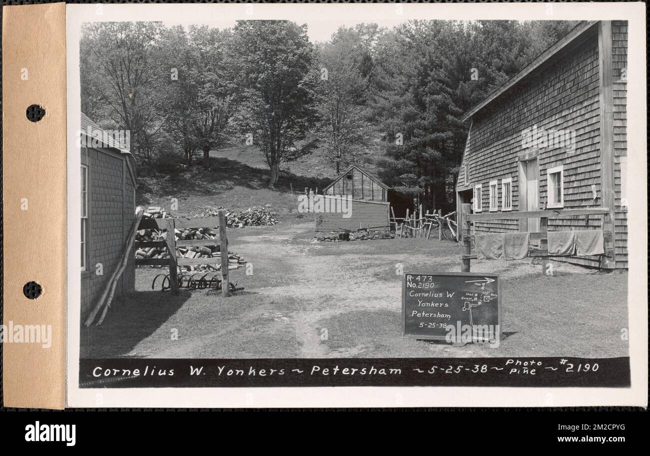Cornelius W. Yonkers, shed, garage, and barn, Petersham, Mass., May 25 ...