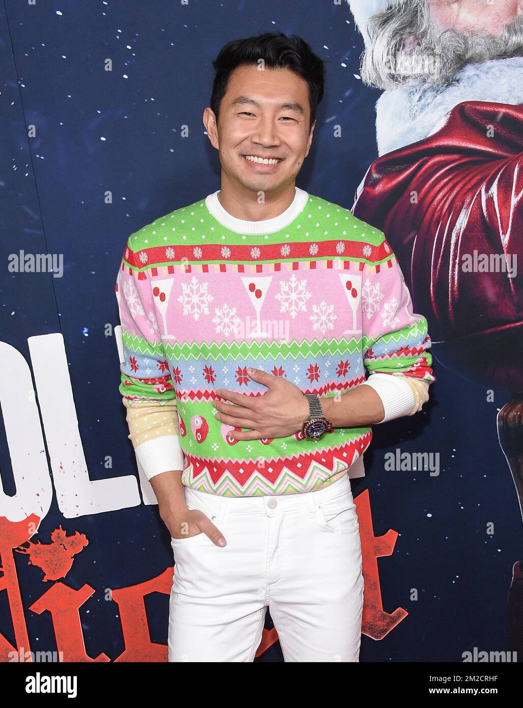 Chinese-born Canadian actor Simu Liu arriving to the ‘Violent Night ...