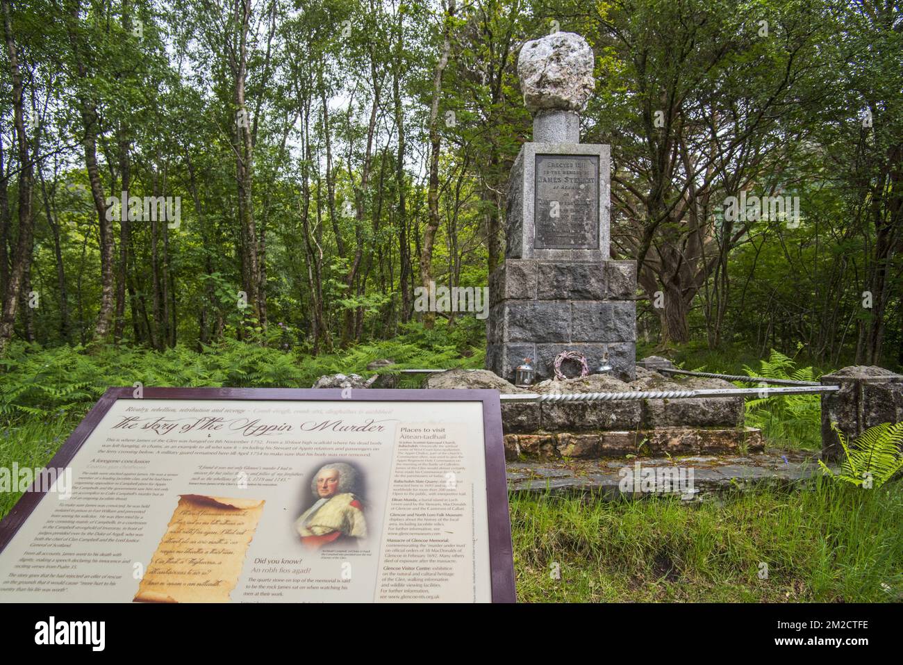 Monument where James of the Glen / James Stewart was hanged in 1752 at ...