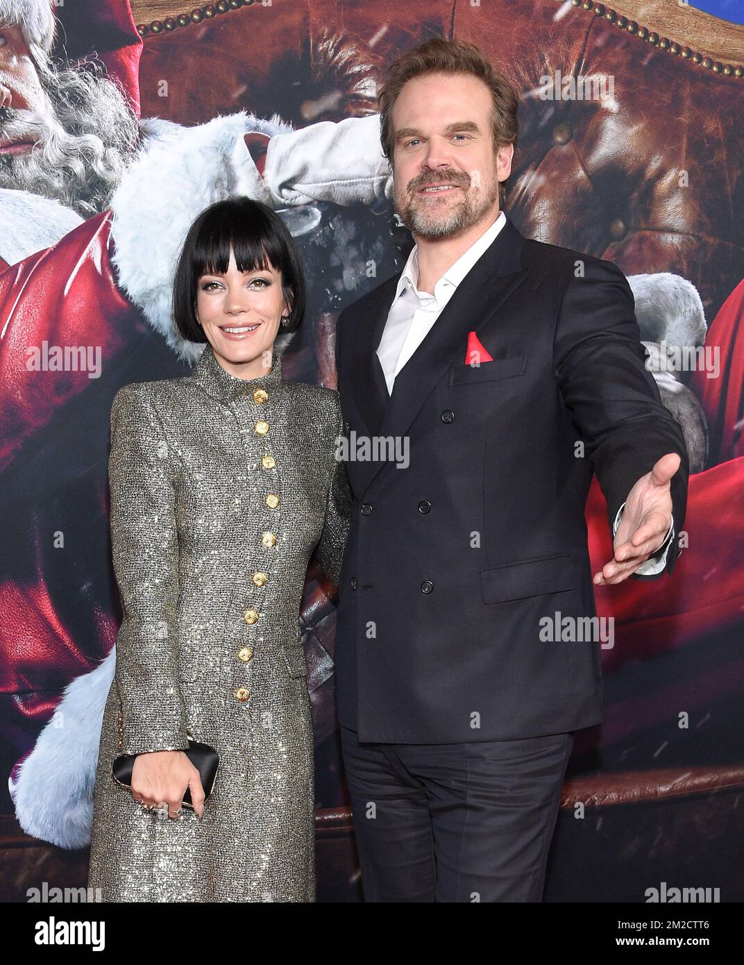 Lily Allen and David Harbour arriving to the ‘Violent Night’ Los ...