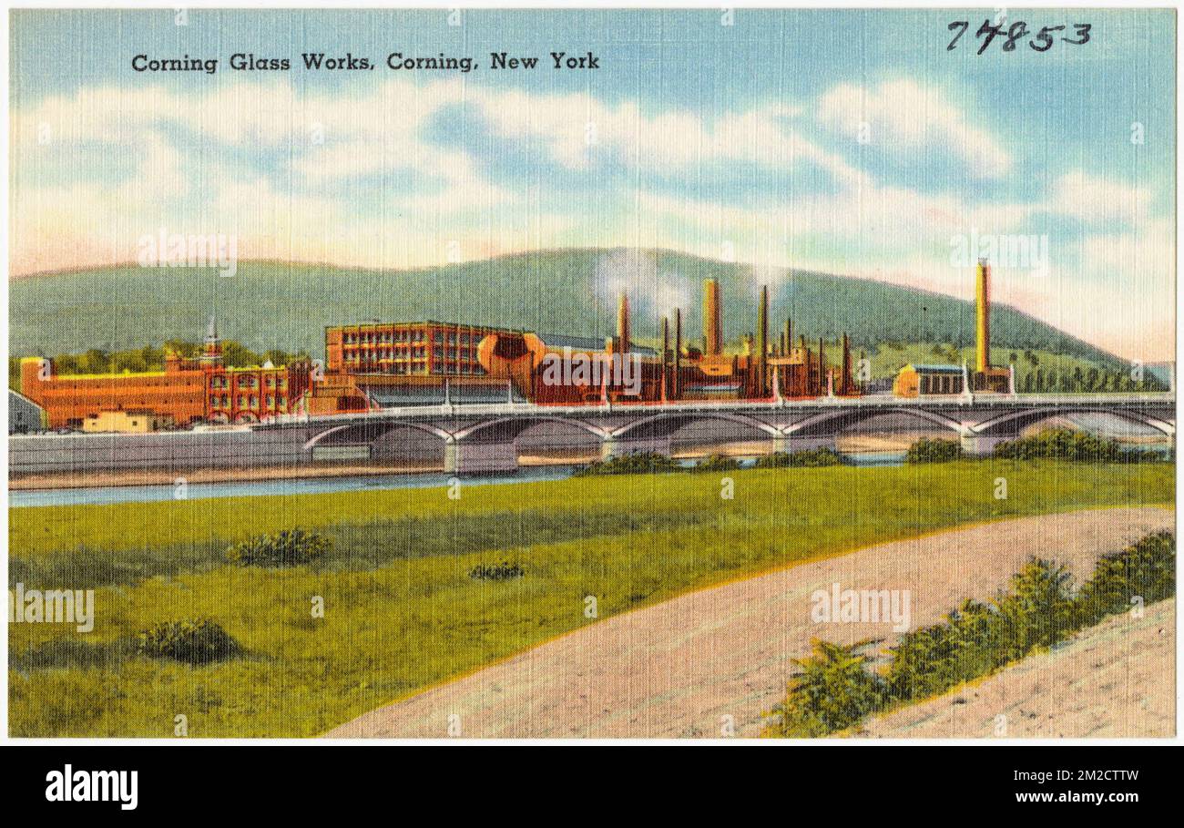 Corning Glass Works, Corning, N. Y. , Industrial facilities, Tichnor ...
