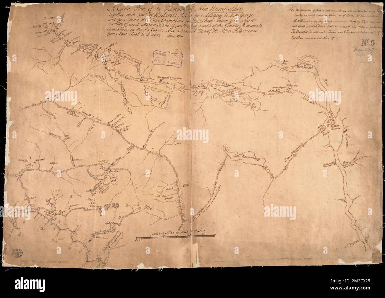 Champlain sea map hi-res stock photography and images - Alamy