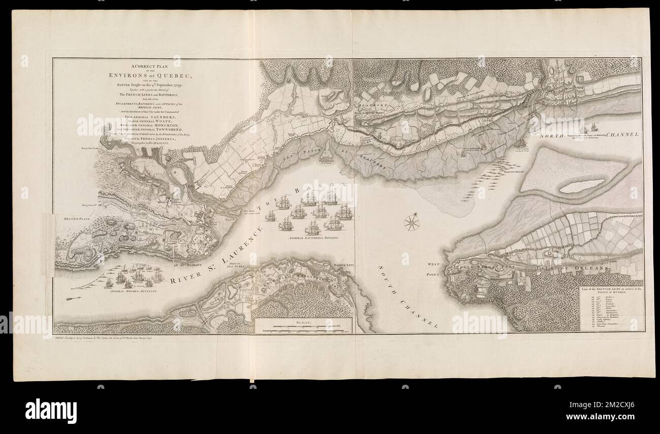 A correct plan of the environs of Quebec, and of the battle fought on ...