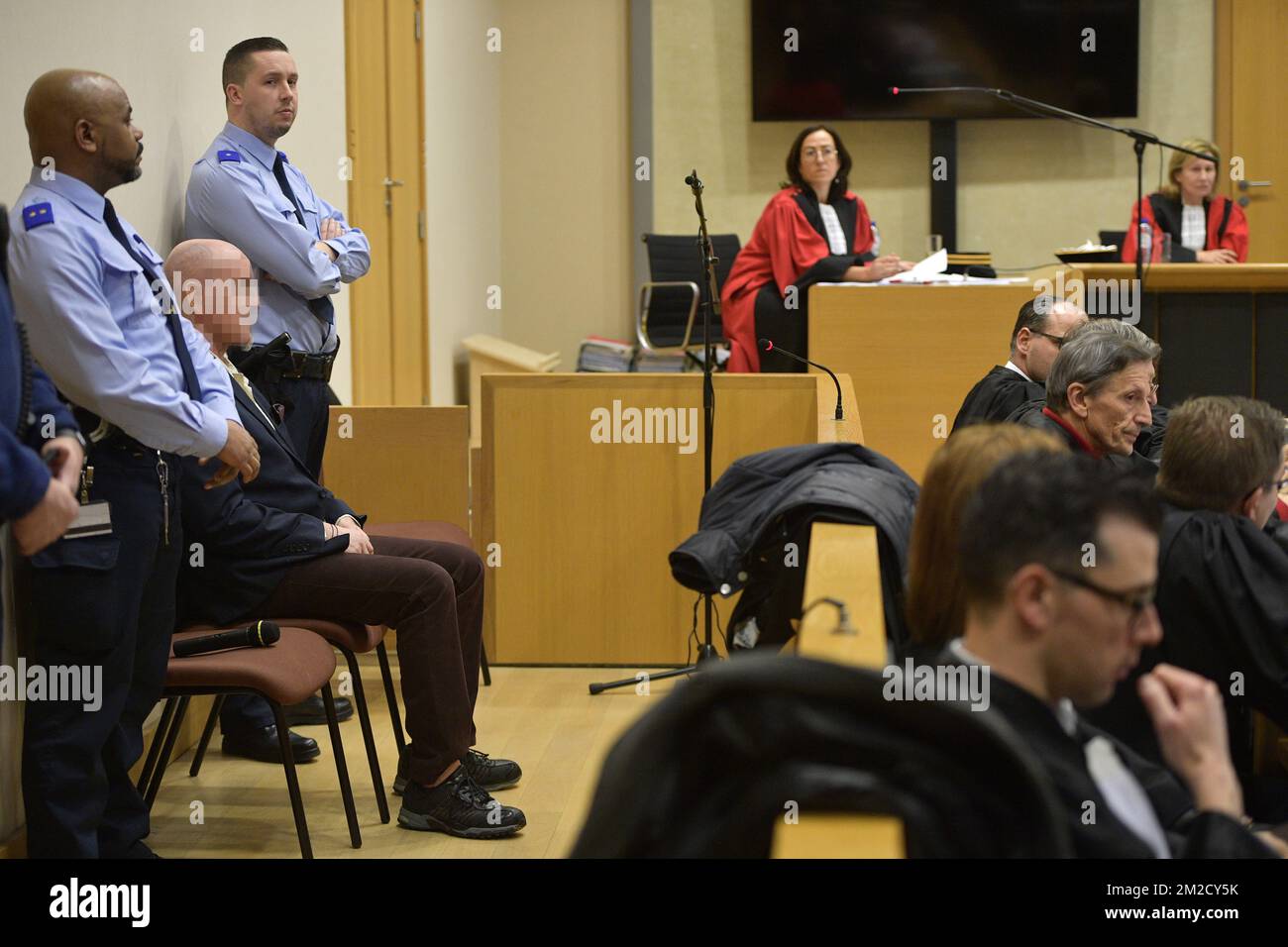 The accused Renaud Hardy pictured during the jury constitution for the ...