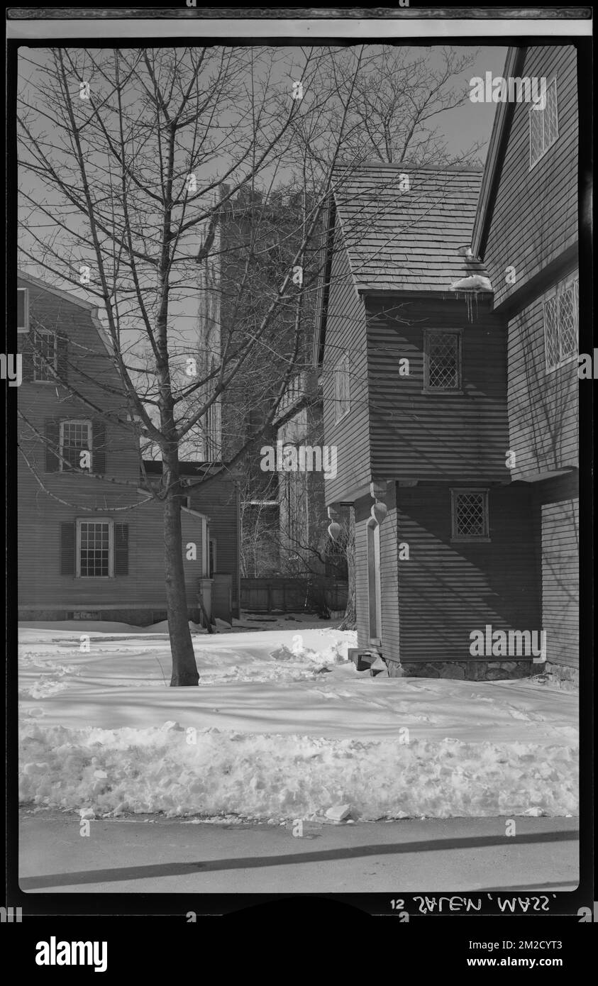 Corwin House and First Church, Essex Street , Dwellings, Trees. Samuel ...