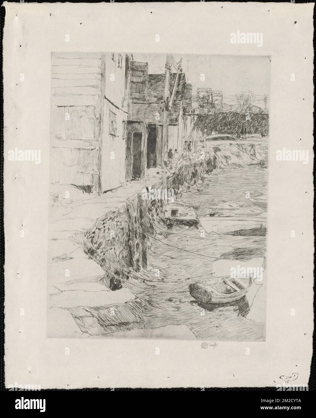Cos Cob dock , Piers & wharves, Waterfronts, Boats. Childe Hassam (1859 ...