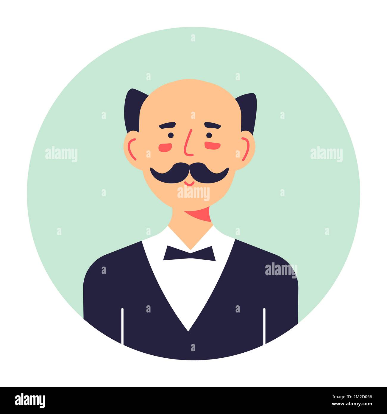 Senior character portrait, butler in official suit or uniform Stock ...