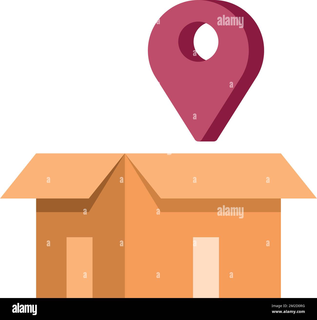 pin location in box icon Stock Vector Image & Art - Alamy