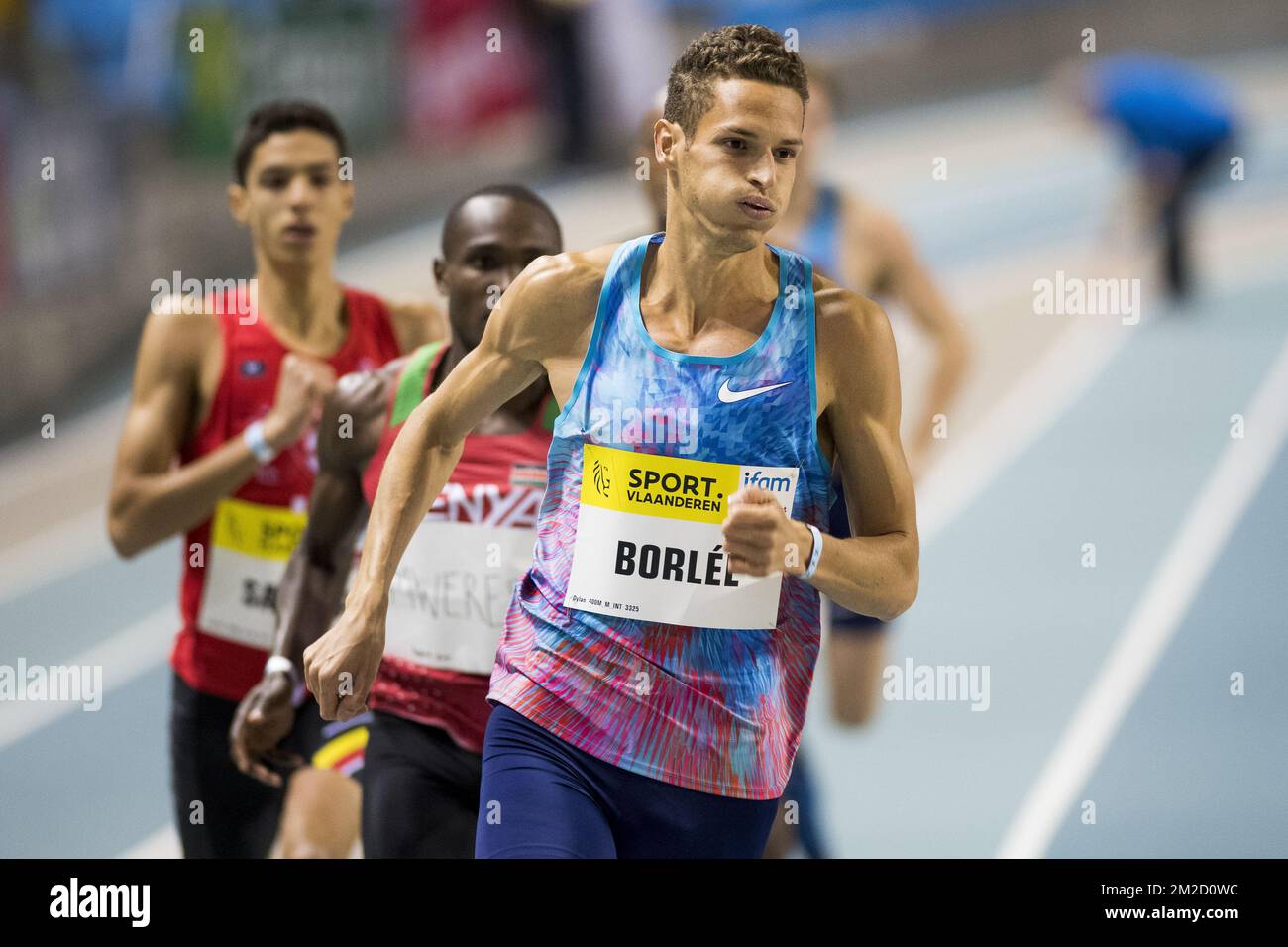 Belgian Dylan Borlee pictured in action during the men's 400m the IFAM ...