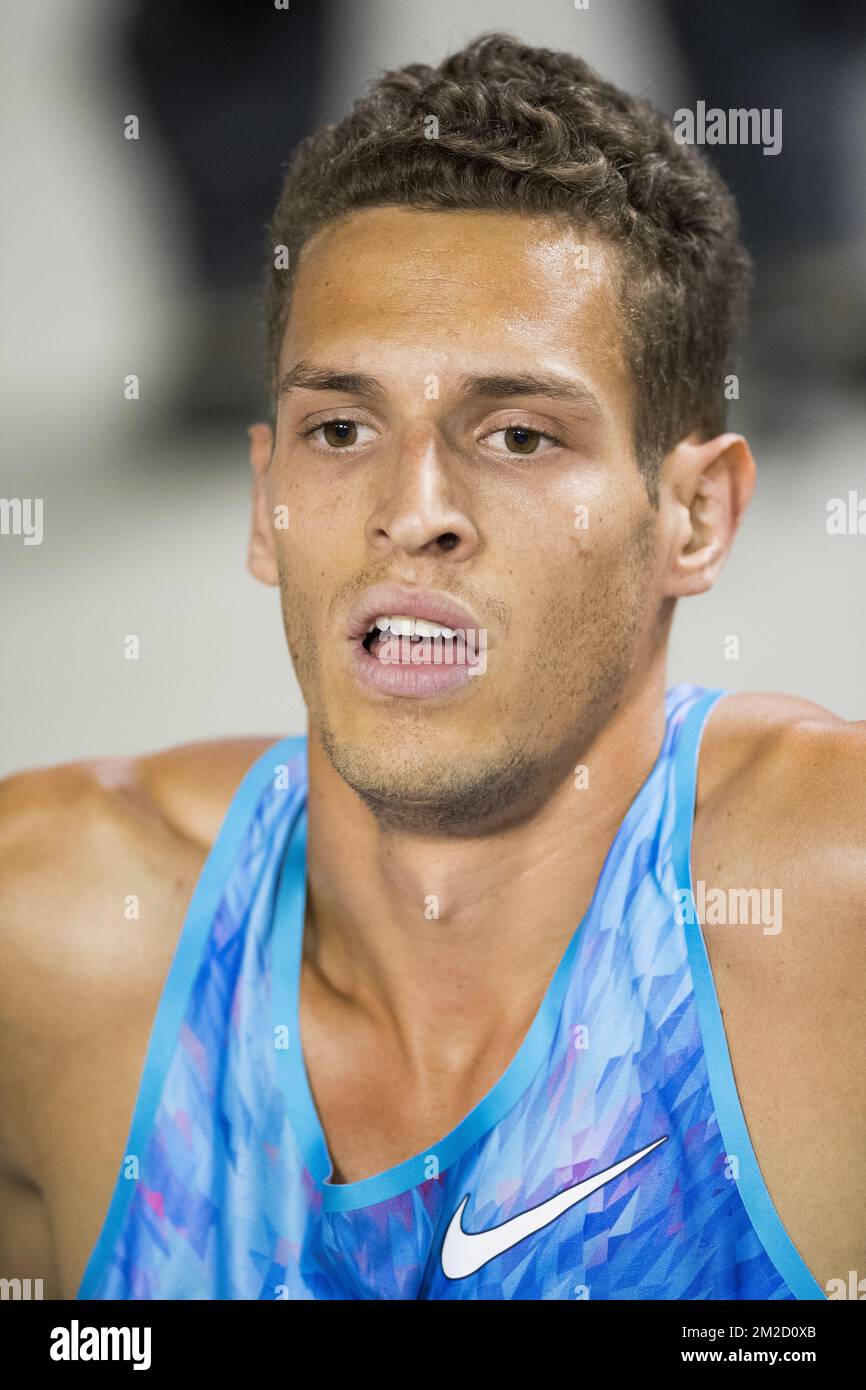 Belgian Dylan Borlee pictured after the men's 400m the IFAM Indoor IAAF ...