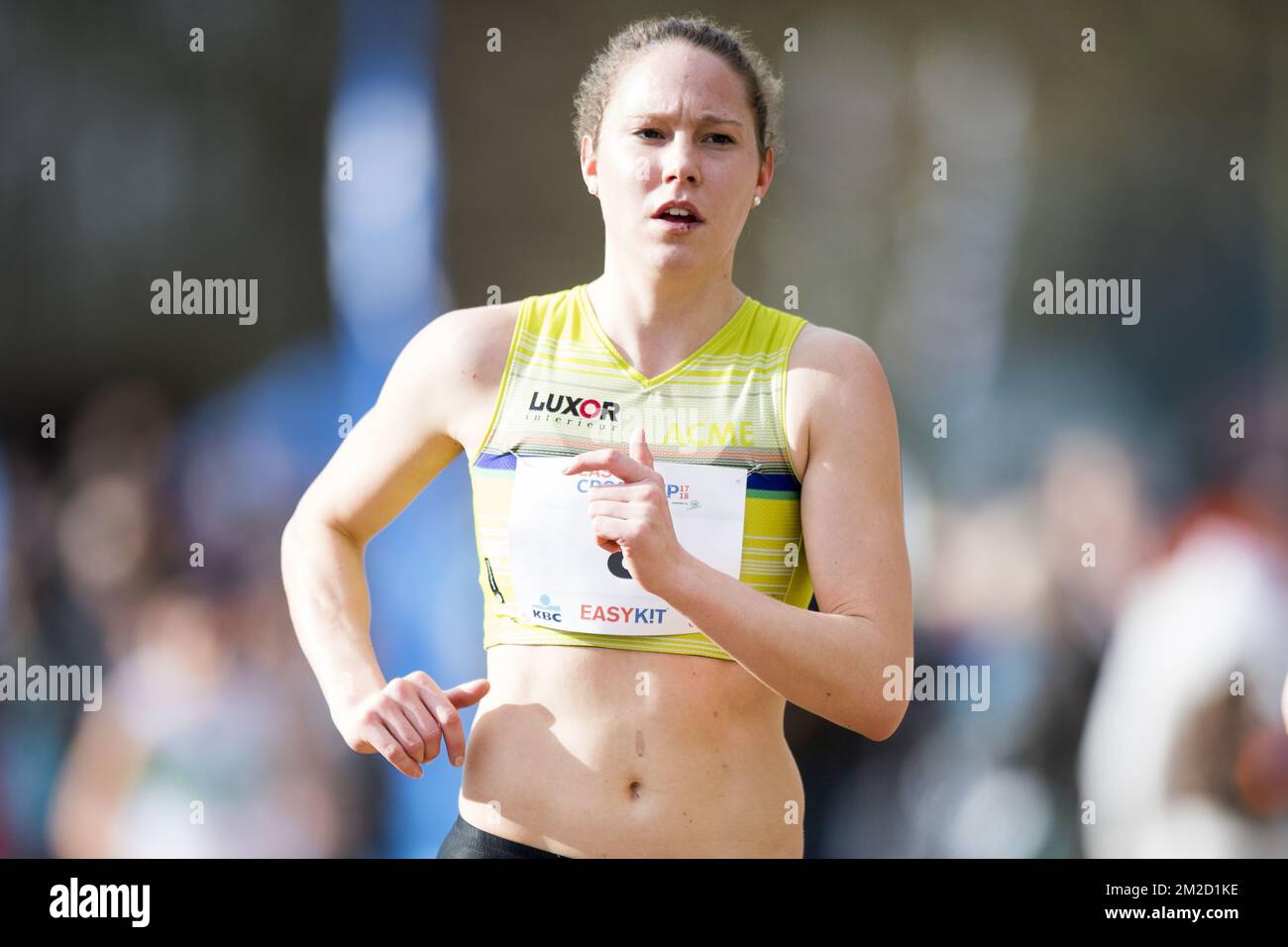 Belgian Zenobie Vangansbeke pictured in action during the women's race ...