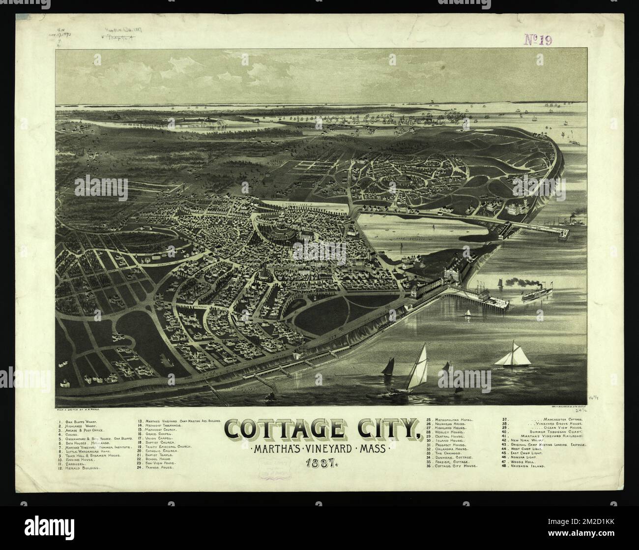 Cottage City, Martha's Vineyard, Mass , Cottage City Mass., Aerial ...