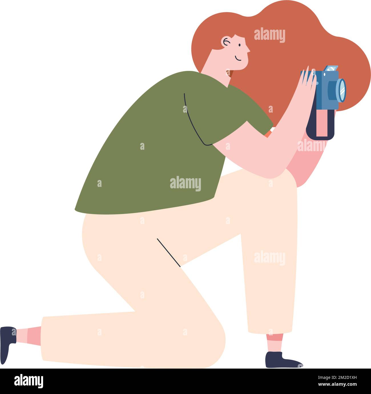 female traveler with camera character Stock Vector Image & Art - Alamy