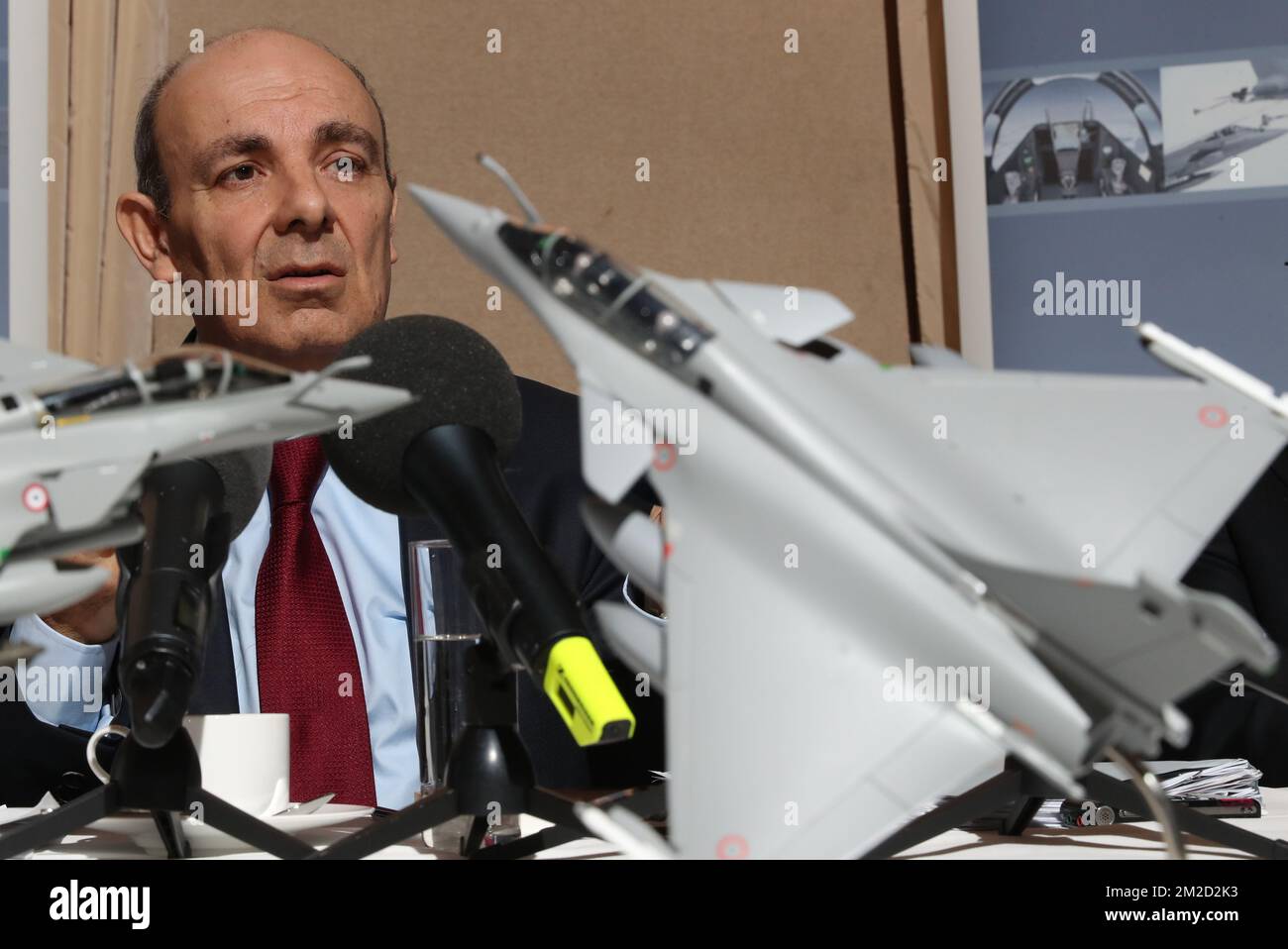 Dassault Aviation CEO Eric Trappier pictured during a press meeting ...