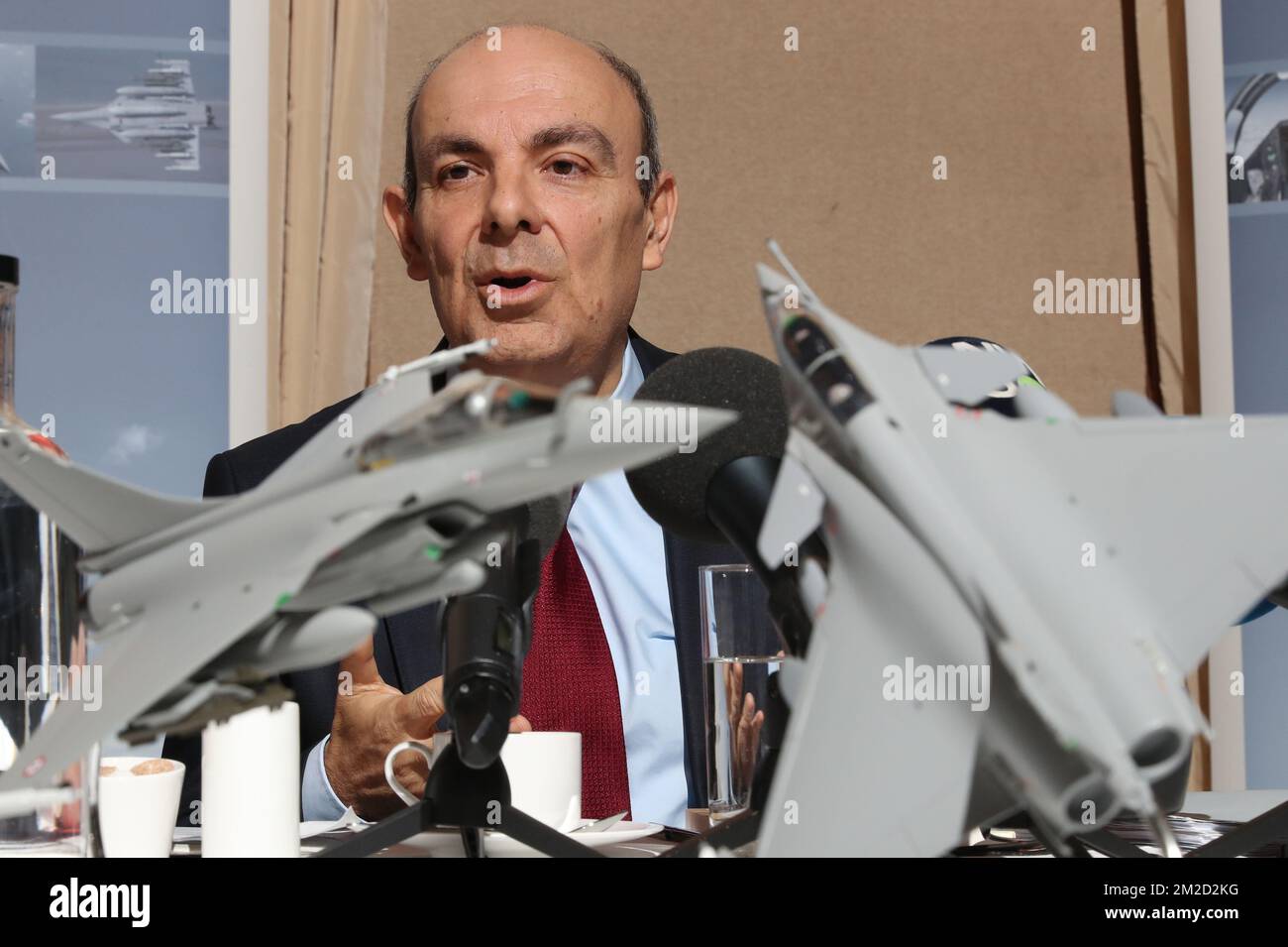 Dassault Aviation CEO Eric Trappier pictured during a press meeting ...