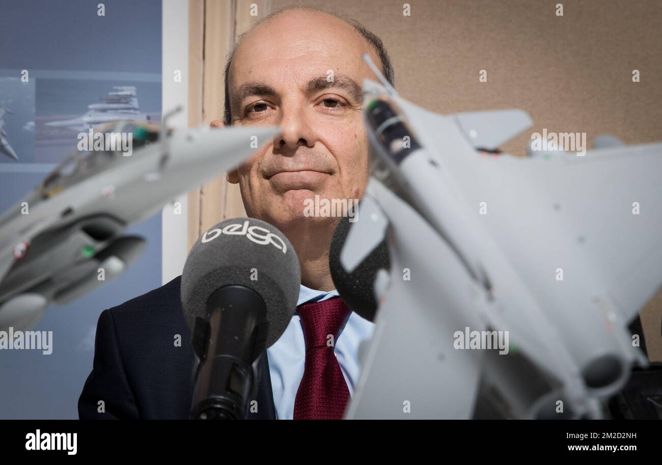 Dassault Aviation CEO Eric Trappier pictured during a press meeting ...