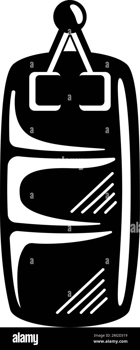 boxing bag sport equipment silhouette Stock Vector Image & Art - Alamy