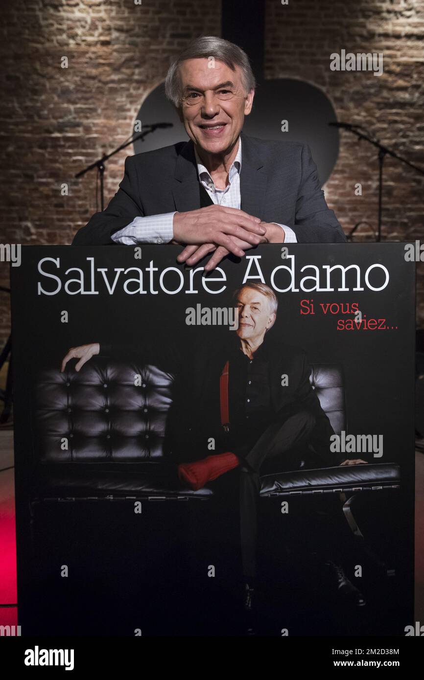 Singer Salvatore Adamo poses for the photographer at the presentation ...