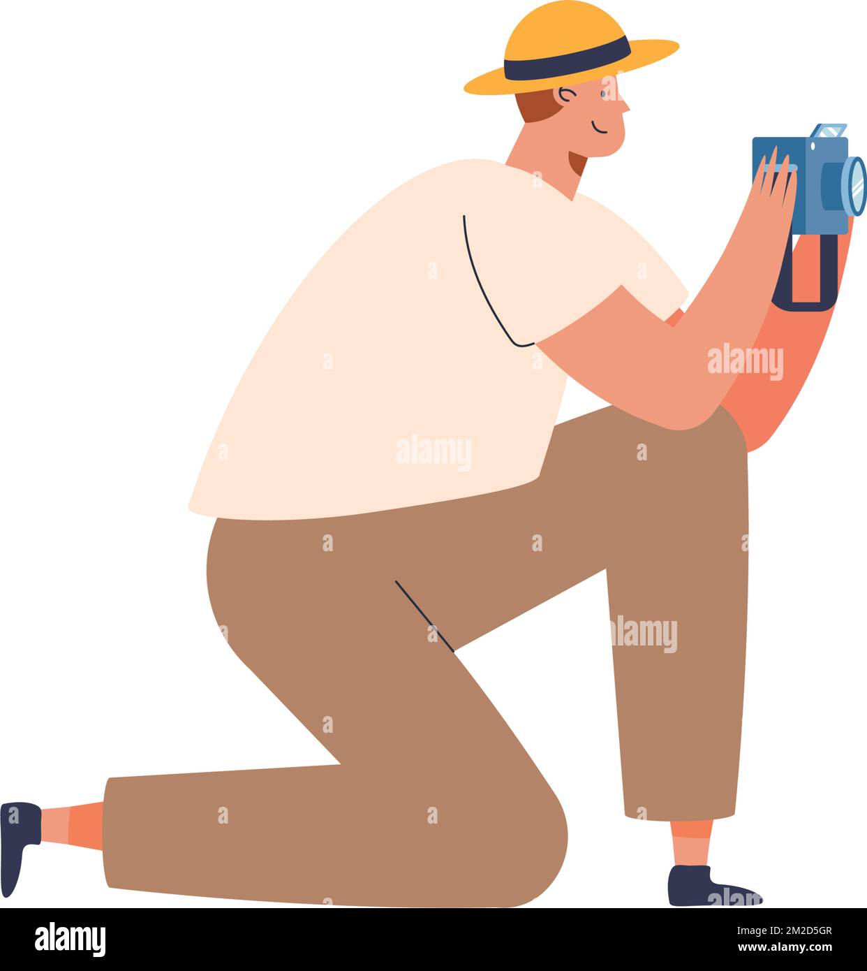 male traveler with camera character Stock Vector Image & Art - Alamy