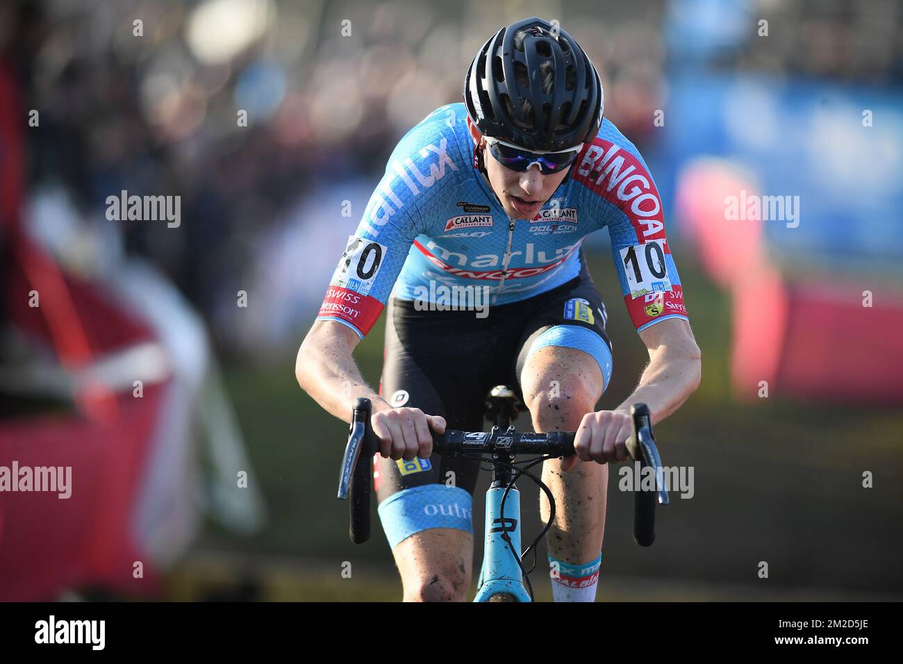 Belgian Michael Vanthourenhout pictured in action during the men elite ...