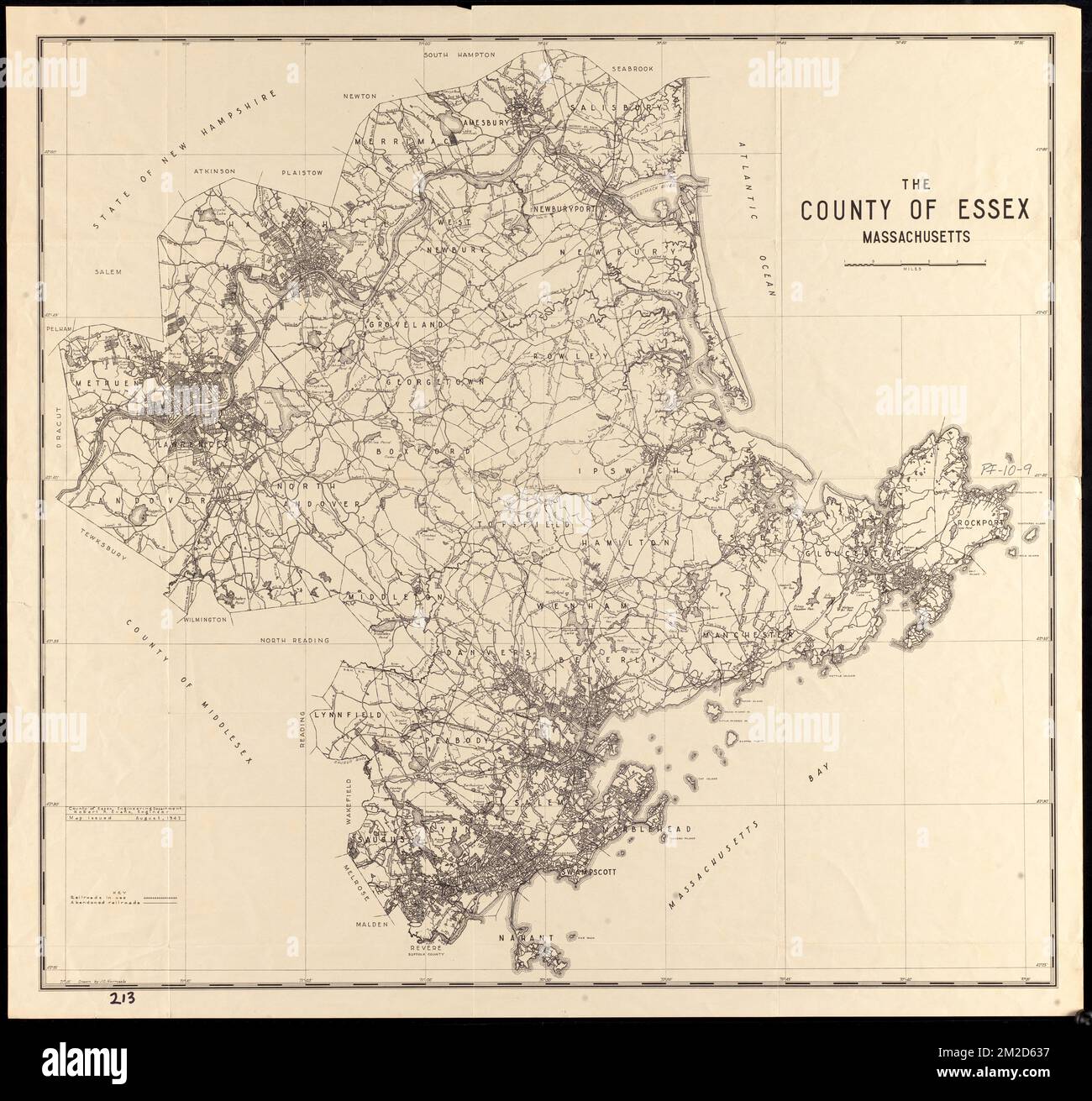Essex county map hi-res stock photography and images - Alamy
