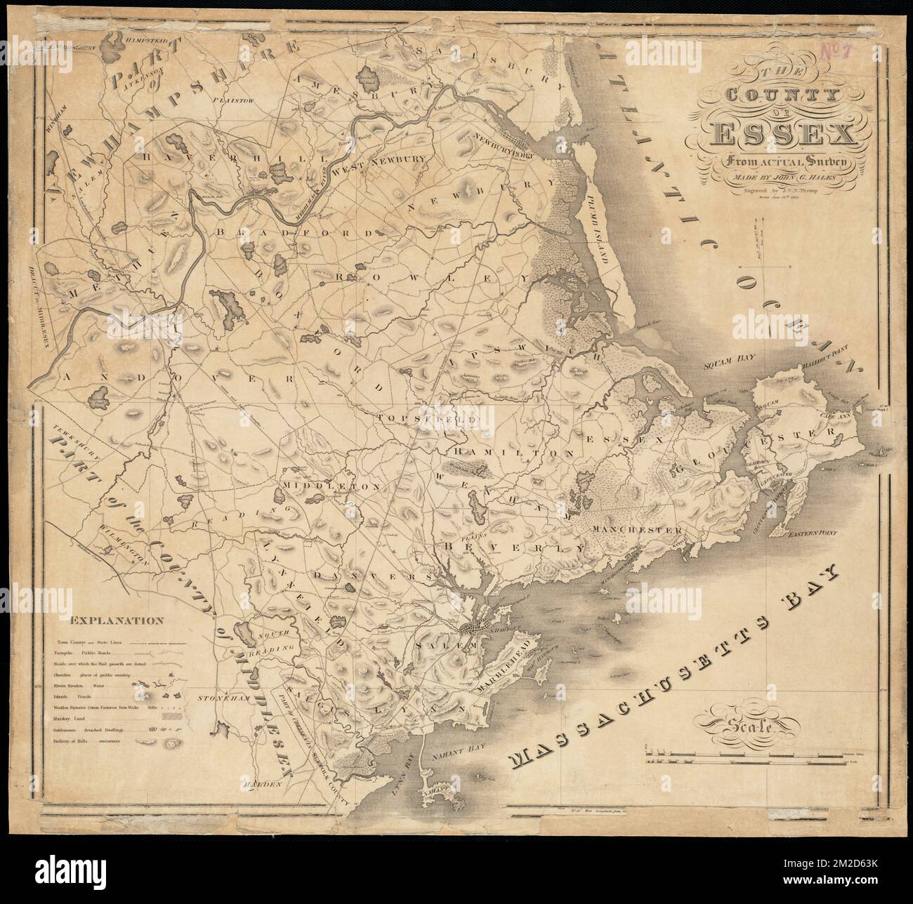 The County Of Essex From Actual Survey Essex County Mass Maps Norman B Leventhal Map Center