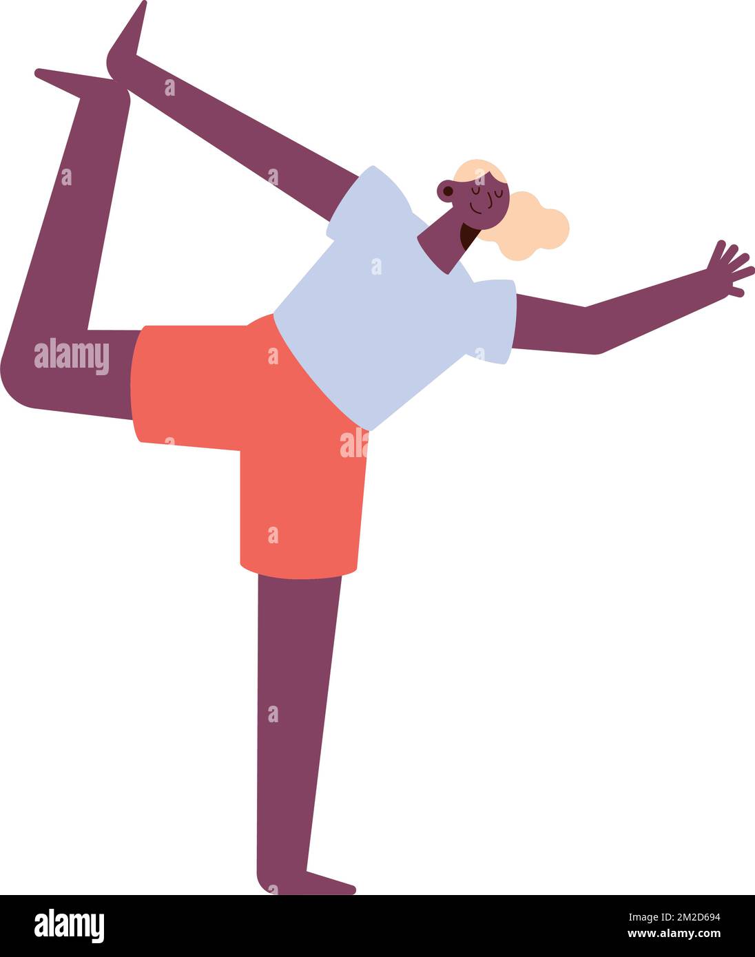 afro woman practicing yoga character Stock Vector Image & Art - Alamy