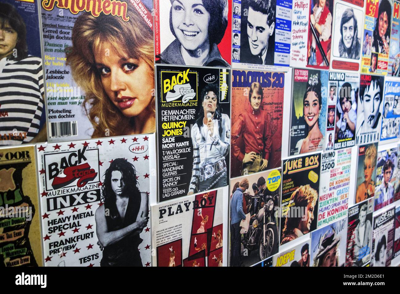 Collection of vintage covers of international music magazines ...