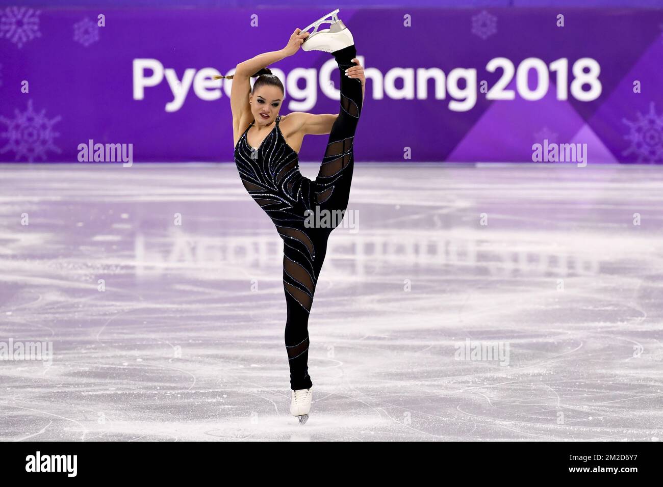 Belgian figure skater Loena Hendrickx pictured during the women's ...
