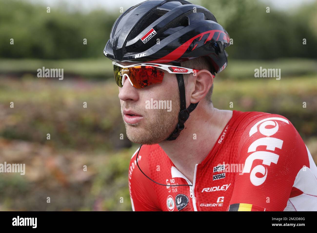 Belgian Frederik Frison of Lotto Soudal pictured at stage 2 of the fourth edition of the Abu ...