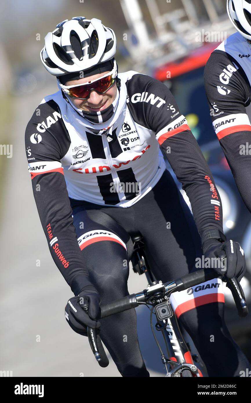 Belgian Edward Theuns of Team Sunweb pictured in action during the ...