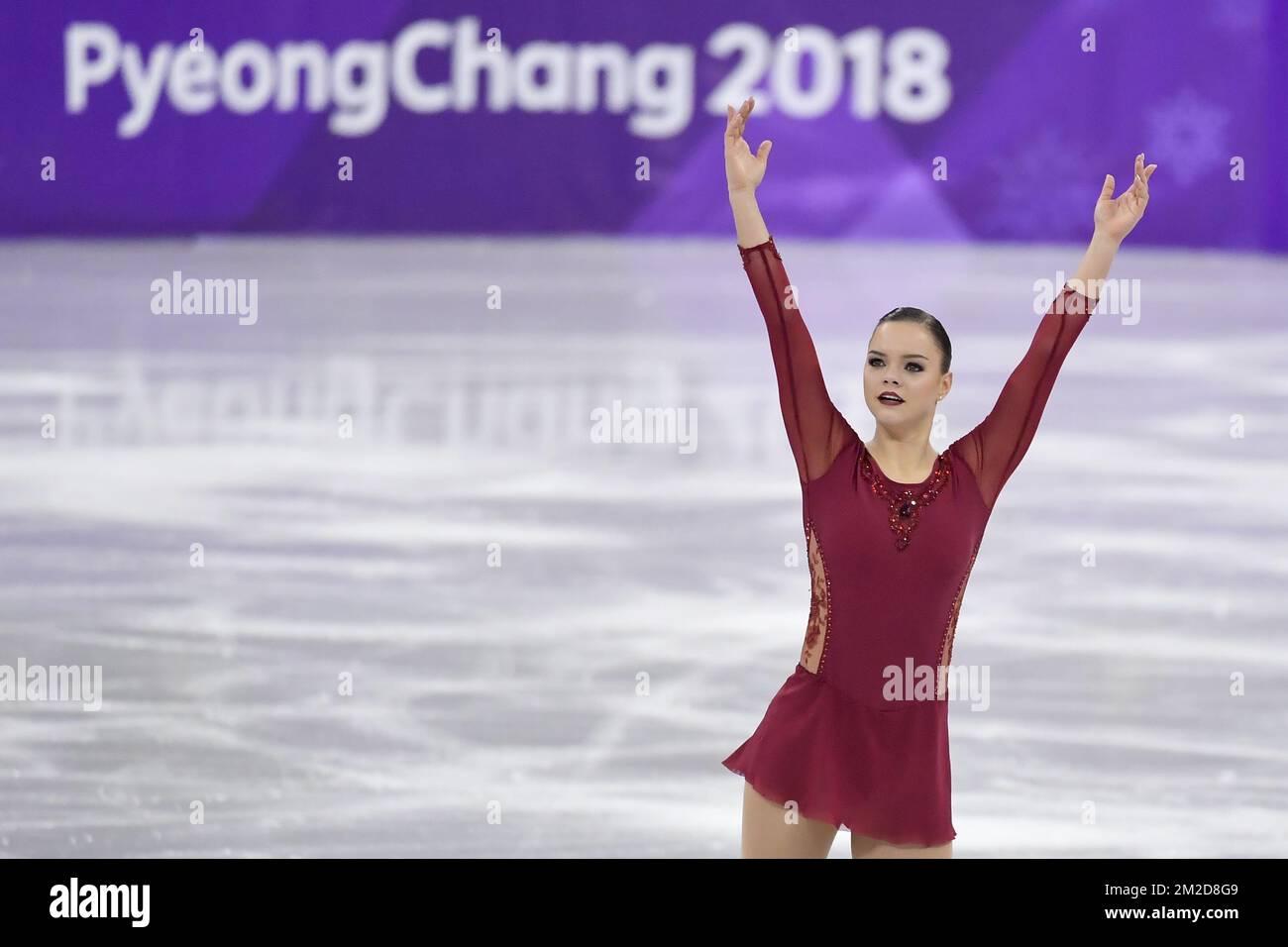 Belgian figure skater Loena Hendrickx pictured in action during the ...