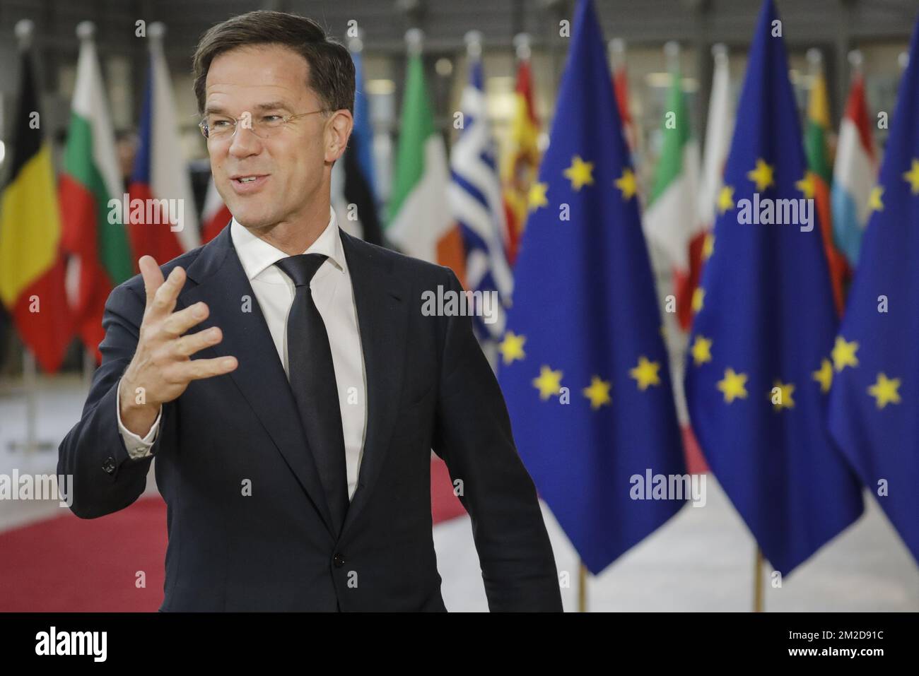 Prime Minister of the Netherlands Mark Rutte arrives at an informal ...
