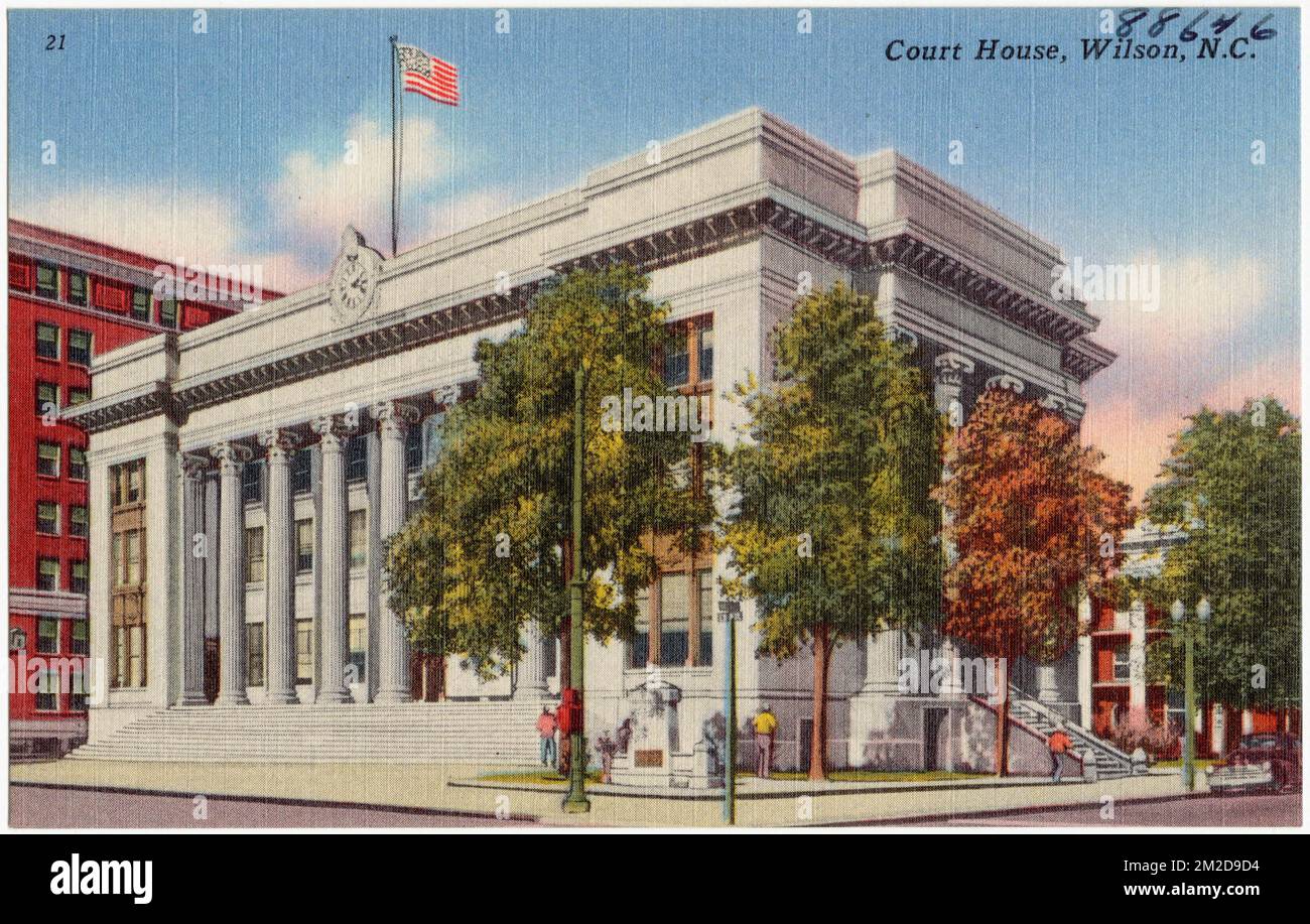 Court house, Wilson, N.C. , Courthouses, Tichnor Brothers Collection ...