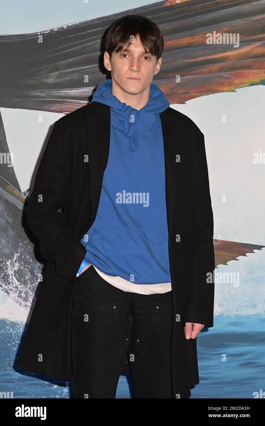 Samuele Barbetta attends the blu carpet of the movie "Avatar La via ...